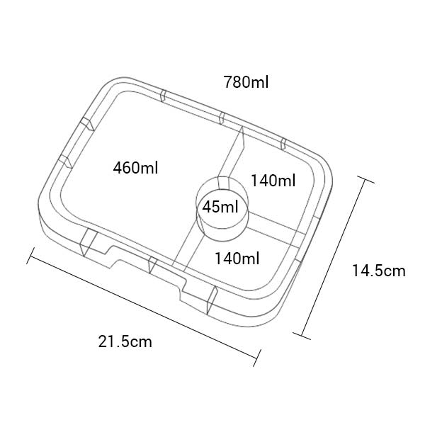 Yumbox – Panino Tray Insert 4 Compartments – Paradise – The Toys Boutique